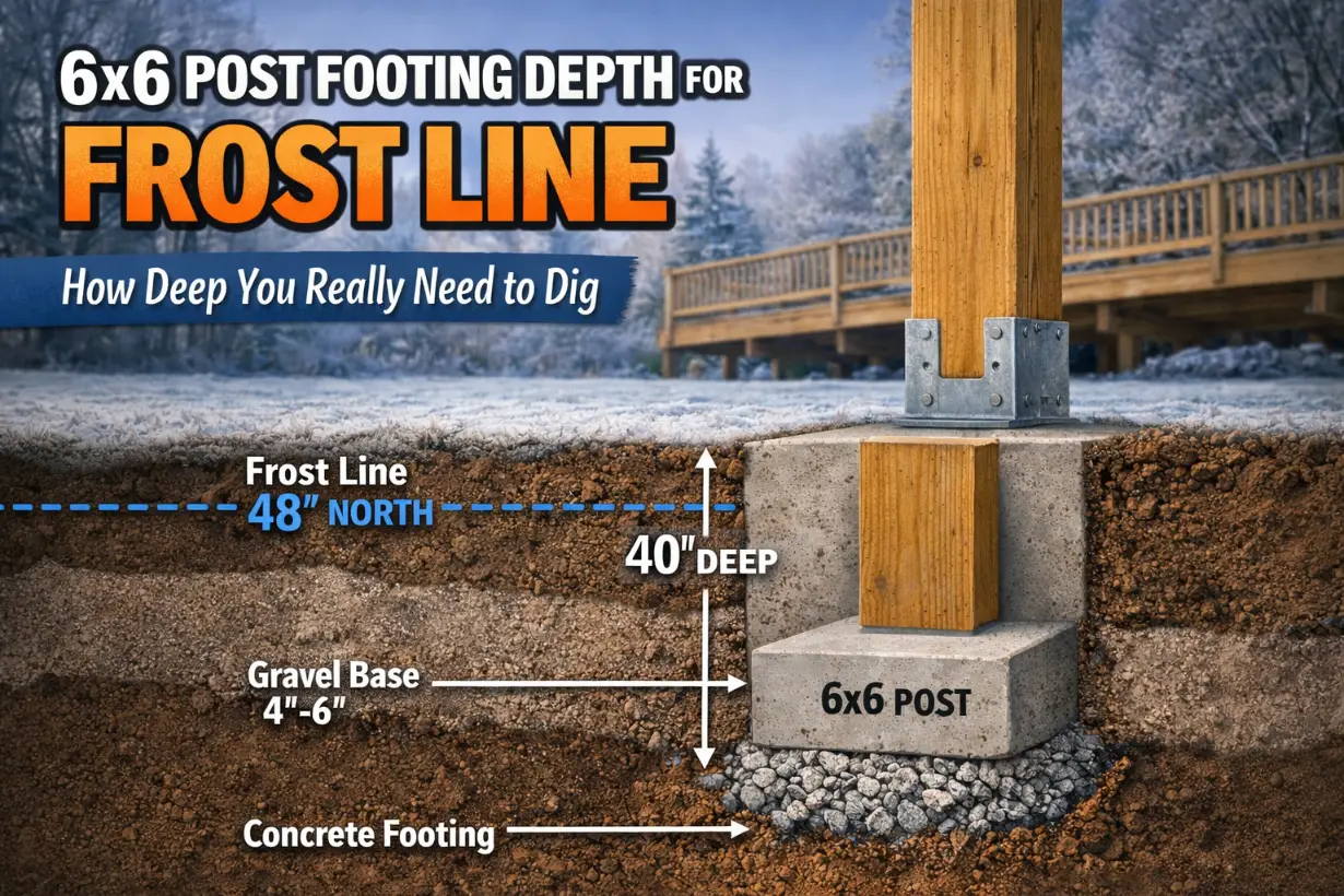 6x6 Post Footing Depth for Frost Line: Proper Depth, Code Rules & Best ...